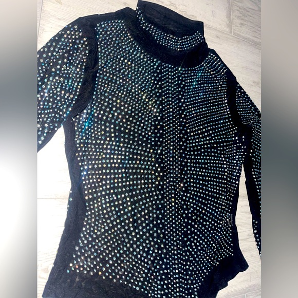 Amazon | Tops | Mesh Sequin Body Suit | Poshmark